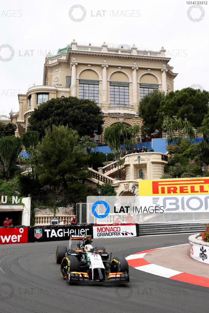 Monte Carlo, Monaco. Thursday 22 May 2014. Sergio Perez, Force India ...